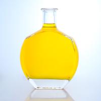 China Customized Logo Glass Collar Spirit Bottle for Whisky Vodka Tequila Gin Rum supplied for sale