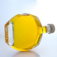 China Customized Logo Glass Collar Spirit Bottle for Whisky Vodka Tequila Gin Rum supplied for sale