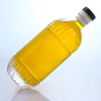 China Industrial Beverage Glass Bottle with Embossed Design and Cork Round Shape for sale