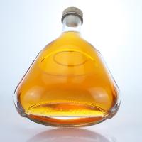 China Clear or Customized 700ml Glass Bottle for Gin Rum Champagne Brandy Whisky Liquor for sale