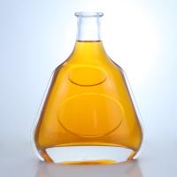 China Clear or Customized 700ml Glass Bottle for Gin Rum Champagne Brandy Whisky Liquor for sale