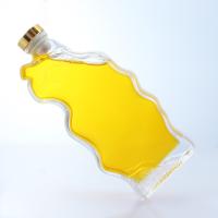 China Cork Sealing Clear or Customized Special Shape Glass Bottle for Whisky Vodka Brandy for sale