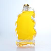 China Cork Sealing Clear or Customized Special Shape Glass Bottle for Whisky Vodka Brandy for sale