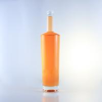 China Empty Clear Flint Gin Rum Champagne Brandy Whisky Liquor Glass Bottle with Customized Logo for sale