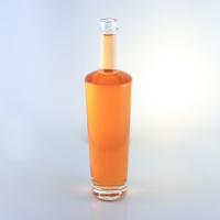 China Empty Clear Flint Gin Rum Champagne Brandy Whisky Liquor Glass Bottle with Customized Logo for sale