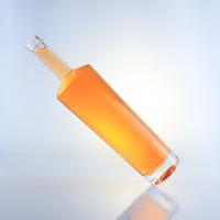 China Empty Clear Flint Gin Rum Champagne Brandy Whisky Liquor Glass Bottle with Customized Logo for sale