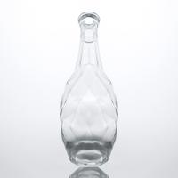 China Wide Cork Round Glass Bottle for Brandy Gin Rum and Vodka Packaging Solution for sale