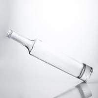 China Custom Shape Long Neck Glass Liquor Bottle for Gin Rum Vodka for sale
