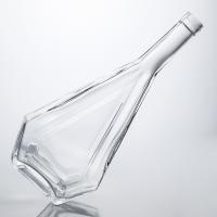China Polygonal Shape Glass Bottle for Gin Rum Whisky Cork Top and Sealing Type Cork for sale