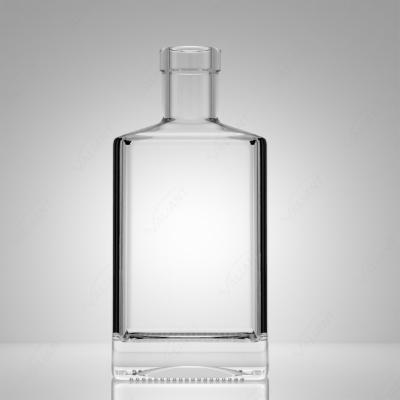 China 50ml Square Glass Bottle for Whiskey Gin Rum Custom Cap and Cork Stopper Included for sale