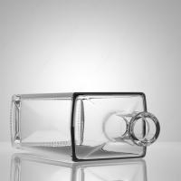 China 50ml Square Glass Bottle for Whiskey Gin Rum Custom Cap and Cork Stopper Included for sale