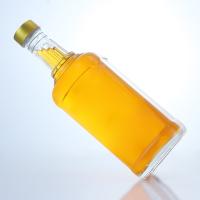 China Screw Cap Square Spirit Glass Bottle for Whisky Vodka Tequila Gin Rum Customized Logo for sale