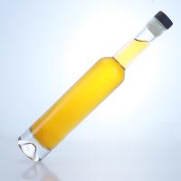 China Whisky Vodka Tequila Gin Rum Ice Wine Glass Bottle with Cork and Customized Logo Made for sale