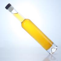 China Whisky Vodka Tequila Gin Rum Ice Wine Glass Bottle with Cork and Customized Logo Made for sale
