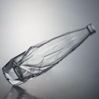 China Beverage Industry Engraved Glass Liquor Bottle with Cork Stopper Elegant and Durable for sale