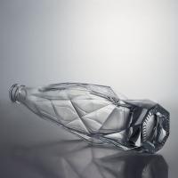 China Beverage Industry Engraved Glass Liquor Bottle with Cork Stopper Elegant and Durable for sale