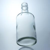 China Custom Cap Long Neck Glass Liquor Bottle for Screw Top Gin Vodka Brandy Custom Shape for sale