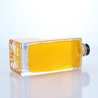 China Whisky Vodka Tequila Gin Rum Small Capacity Glass Bottle with Logo and Cork Made for sale