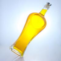 China Clear or Customized Special Shape Cork Cap Spirit Glass Bottle for Whisky Vodka Tequila Gin Rum Made for sale