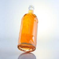 China Transparent Customized Liquor Glass Water Bottles with Unique Sealing Type SCREW CAP for sale