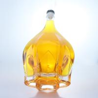 China Flint Glass Embossed Design Screw Cap Spirit Bottle for Whisky Vodka Tequila Gin Rum for sale