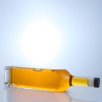 China Square Shape Super Flint Glass Bottle in Clear Color for Vodka Whisky Tequila Gin for sale