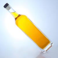 China Square Shape Super Flint Glass Bottle in Clear Color for Vodka Whisky Tequila Gin for sale