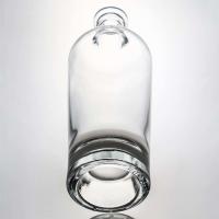 China Provided Freely Glass Collar 700ml Empty Whiskey Vodka Gin Vodka Tequila Rum Bottle for sale