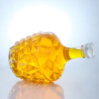 China Clear or Customized Decal Round Glass Bottle for Rum Vodka Whisky Tequila Gin for sale