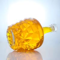 China Clear or Customized Decal Round Glass Bottle for Rum Vodka Whisky Tequila Gin for sale