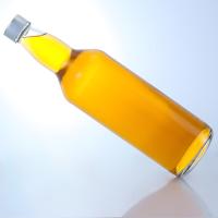 China Customized 750ml Glass Liquor Bottle with Unique Neck Design and Cork Sealing Type for sale