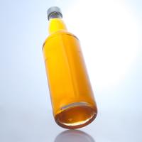 China Customized 750ml Glass Liquor Bottle with Unique Neck Design and Cork Sealing Type for sale