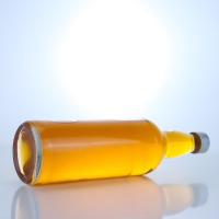 China Customized 750ml Glass Liquor Bottle with Unique Neck Design and Cork Sealing Type for sale