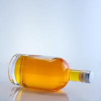 China Customized logo and cap 750ml glass liquor bottle for rum gin vodka Custom cork top for sale