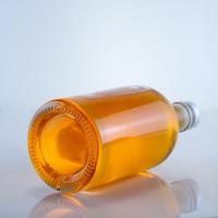 China Customized logo and cap 750ml glass liquor bottle for rum gin vodka Custom cork top for sale