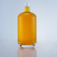 China Whisky Gin Rum Vodka Liquor Bottle 750ml Classic Round Glass with Cork Stopper for sale