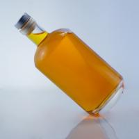 China Whisky Gin Rum Vodka Liquor Bottle 750ml Classic Round Glass with Cork Stopper for sale