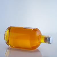 China Whisky Gin Rum Vodka Liquor Bottle 750ml Classic Round Glass with Cork Stopper for sale