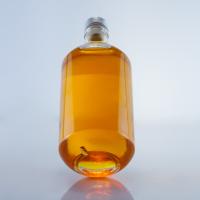 China Whisky Gin Rum Vodka Liquor Bottle 750ml Classic Round Glass with Cork Stopper for sale