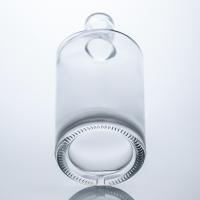 China Round Shape Custom Design 750ml Clear Empty Liquor Glass Bottle for Rum Vodka Gin Whiskey for sale