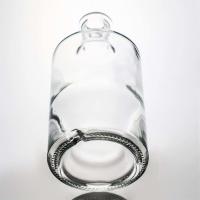 China Industrial Liquor 750ml Special Bottom Glass Bottle with Cork Stopper for sale