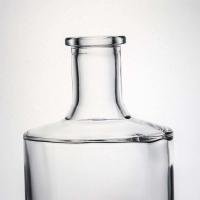 China Industrial Liquor 750ml Special Bottom Glass Bottle with Cork Stopper for sale