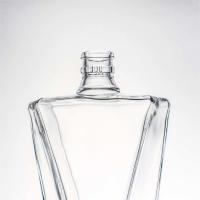 China Decal Surface Handling 700ml Glass Bottle for Whisky Gin Rum in Custom Shape for sale