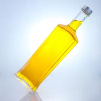 China Made Clear or Customized Collar Material Glass Bottle for Rum Vodka Whisky Tequila Gin for sale