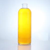 China Cork Cap Type Round Shape Glass Bottle for Rum Vodka Whisky Tequila Gin Made for sale
