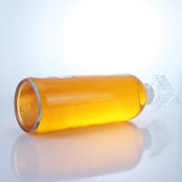 China Cork Cap Type Round Shape Glass Bottle for Rum Vodka Whisky Tequila Gin Made for sale