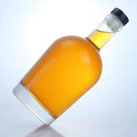 China 750ml Glass Liquor Bottle for Gin Rum Vodka Custom Shape with Glass Collar Material for sale