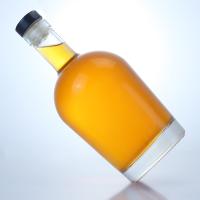 China 750ml Glass Liquor Bottle for Gin Rum Vodka Custom Shape with Glass Collar Material for sale