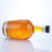 China 750ml Glass Liquor Bottle for Gin Rum Vodka Custom Shape with Glass Collar Material for sale