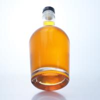 China 750ml Glass Liquor Bottle for Gin Rum Vodka Custom Shape with Glass Collar Material for sale